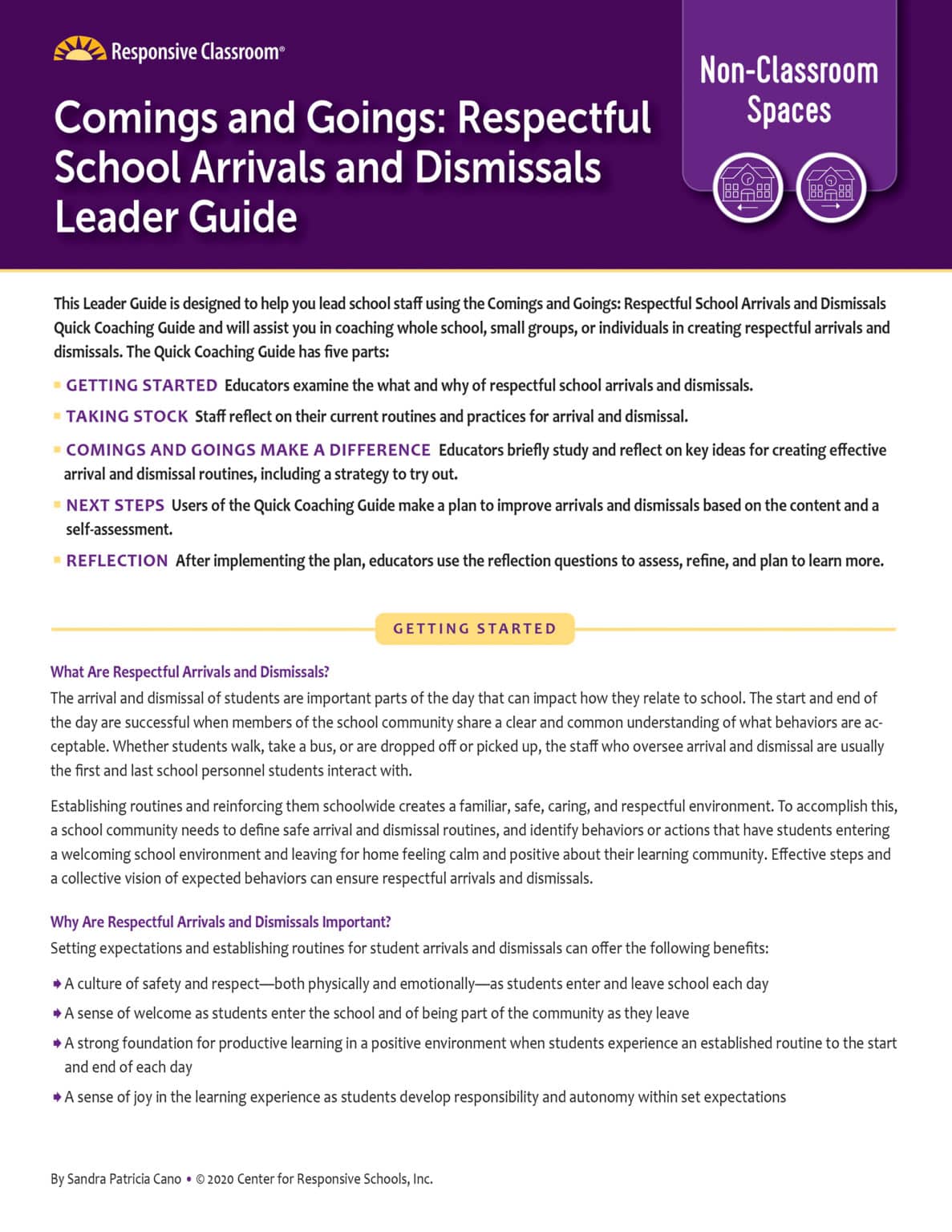Quick Coaching Guide: Comings and Goings: Respectful School Arrivals ...